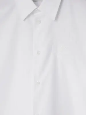 Burberry Ekd-embroidered Long Sleeved Shirt - Salt Crystal