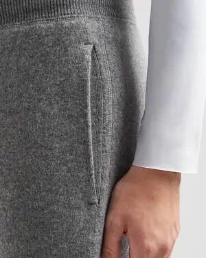 Prada Logo Patch Knitted Track Pants - Grey