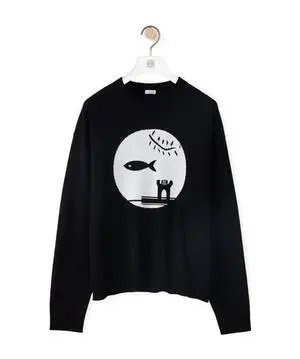 Loewe Inlaid Wool Pullover - Black