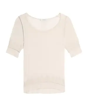 LEMAIRE Ribbed Trompe L'oeil Short Sleeve Top - Jasmine