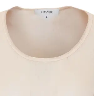 LEMAIRE Ribbed Trompe L'oeil Short Sleeve Top - Jasmine