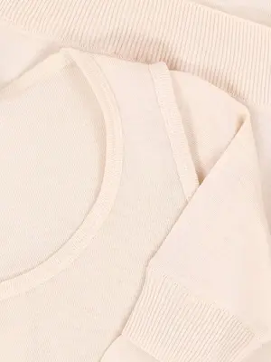 LEMAIRE Ribbed Trompe L'oeil Short Sleeve Top - Jasmine