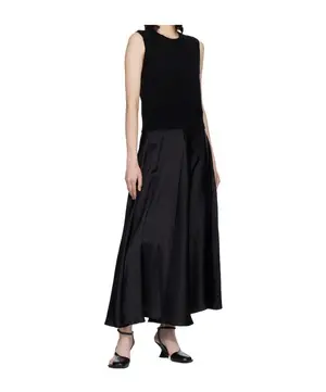 ANINE BING Moni Crop Wool Blend Knit Crew Neck Vest