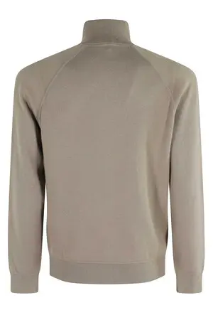 Hugo Boss Zip-up High Neck Cardigan - Nude