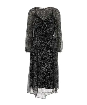 Max Mara Belted Polka Dot Dress