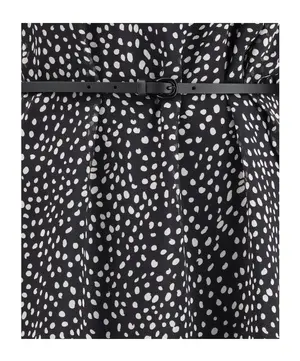 Max Mara Campo Belted Polka-dot Dress - Black