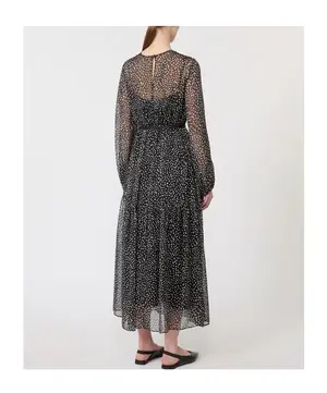 Max Mara Campo Belted Polka-dot Dress - Black