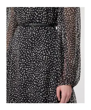 Max Mara Campo Belted Polka-dot Dress - Black