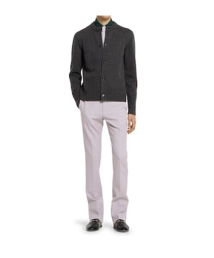 Gucci Cashmere Knit Cardigan With Embossed Interlocking G Logo