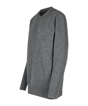 MAISON MARGIELA Logo Embroidered Crewneck Jumper - Black