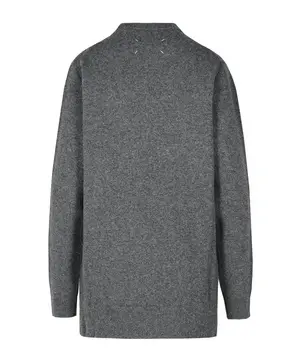 MAISON MARGIELA Logo Embroidered Crewneck Jumper - Black