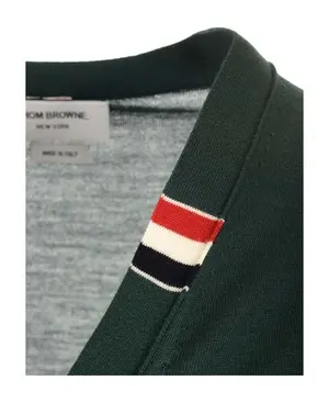 Thom Browne V-neck Long-sleeve Knitted Cardigan - Green