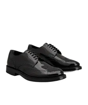TOD'S Oxford Lace-up Shoes With Perforated Detailing - Black