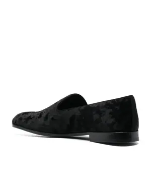 Dolce & Gabbana Velvet Round-toe Loafers - Black
