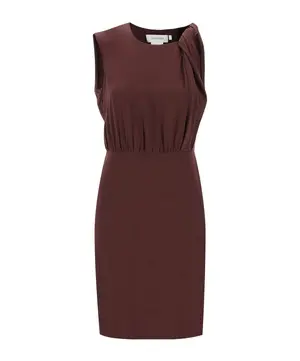 Sportmax Sleeveless Sheath Dress With Draped Shoulder Detail
