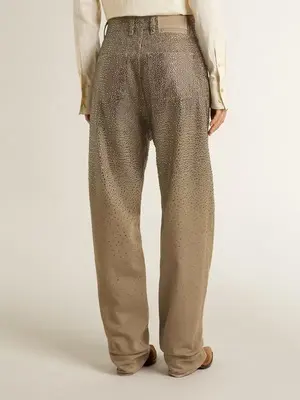 GOLDEN GOOSE Embellished Straight-leg Trousers - Brown