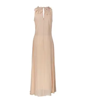 FORTE_FORTE Floral Appliqué Maxi Dress - Cipria