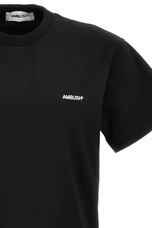 AMBUSH Logo Embroidered Crewneck T-shirt - Black