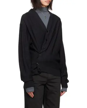 LEMAIRE V-neck Knitted Cardigan - Gray