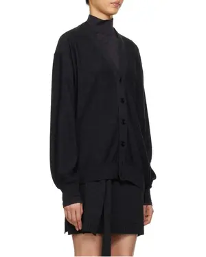 LEMAIRE V-neck Knitted Cardigan - Gray
