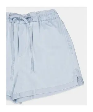 Gucci Denim Straight Leg Shorts With Drawstring Waist