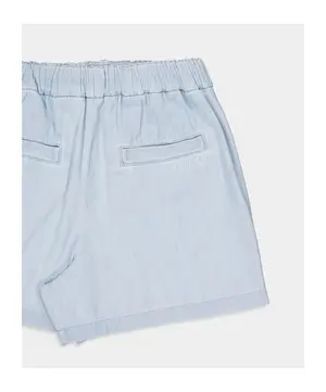 Gucci Denim Straight Leg Shorts With Drawstring Waist