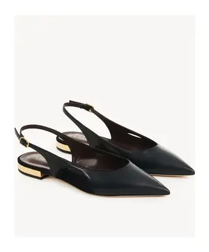 Chloé Saada Slingback Flat With Engraved Buckle