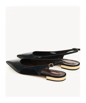 Chloé Saada Slingback Flat With Engraved Buckle
