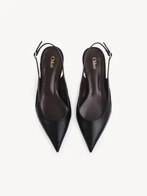 Chloé Saada Slingback Flat With Engraved Buckle
