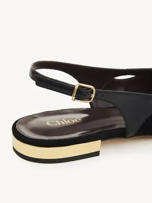 Chloé Saada Slingback Flat With Engraved Buckle