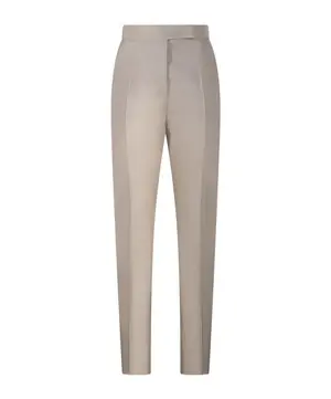 Max Mara Straight-leg Wool, Mohair, And Silk Trousers