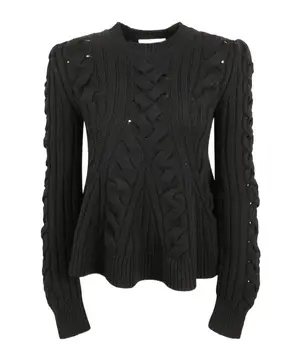 Alexander McQueen Peplum Cable-knit Jumper