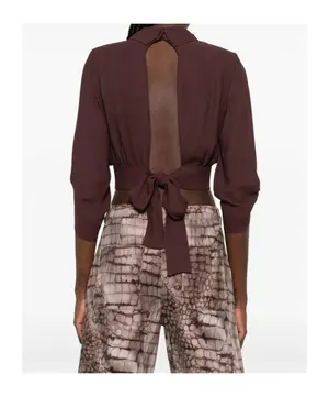 Elisabetta Franchi Collar Tie-waist Blouse