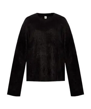 TOTEME Oversized Fur Jumper - Black