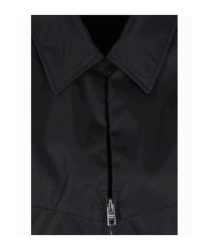 Prada Sleeveless Belted Dress With Front Zipper And Patch Pockets