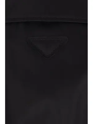 Prada Sleeveless Belted Dress With Front Zipper And Patch Pockets