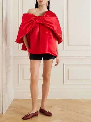 Simone Rocha Oversized Bow Satin Top