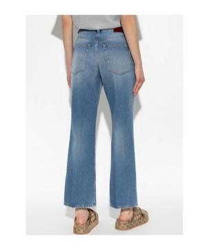 Gucci Cropped Flare Jeans - Blue