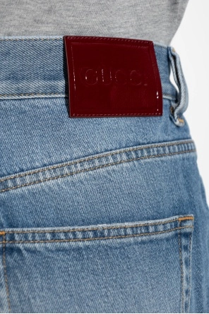 Gucci Cropped Flare Jeans - Blue