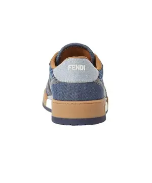 Fendi Ff Jacquard Low-top Sneakers - Blue