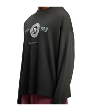 Palm Angels Dollar-graphic Long-sleeve T-shirt