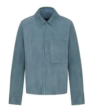 Dior Suede Blouson Jacket - Blue
