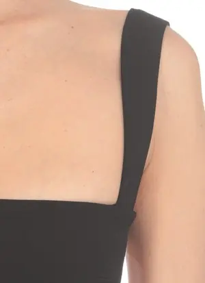 Solace Joni Square-neck Crepe Maxi Dress - Black