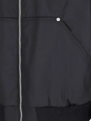 Prada Re-nylon Zipped Hooded Jacket With Logo Detail