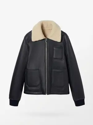 Gucci Shearling Lined Leather Jacket