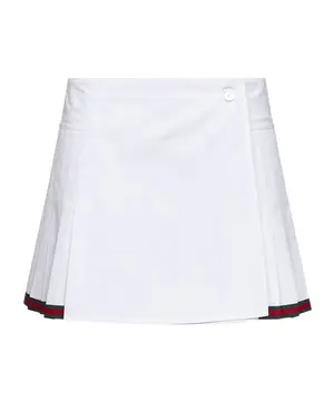 Gucci High Waist Midi Skirt With Pleated Detail