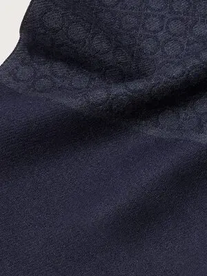 FERRAGAMO Gancini Monogram Scarf - Black