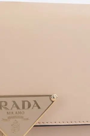 Prada Emblème Flip Shoulder Bag - Nude
