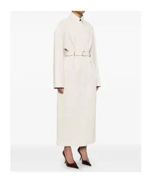 Sportmax Lapel Long Sleeve Coat - White
