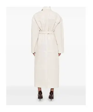 Sportmax Lapel Long Sleeve Coat - White